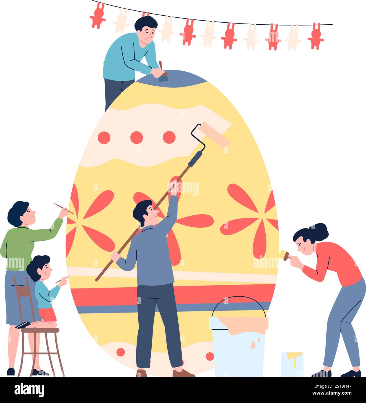 Easter woman work Stock Vector Images - Alamy