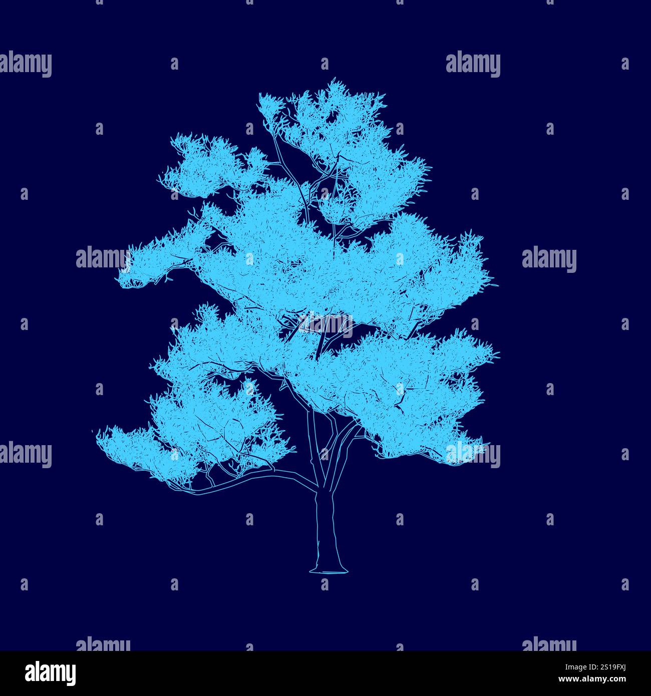 Blue tree shown on Stock Vector Images - Alamy