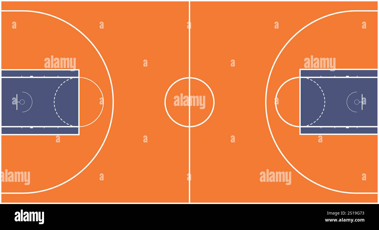 Basketball court diagram hi-res stock photography and images - Alamy