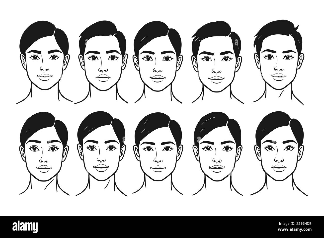 Pattern heads Stock Vector Images - Alamy