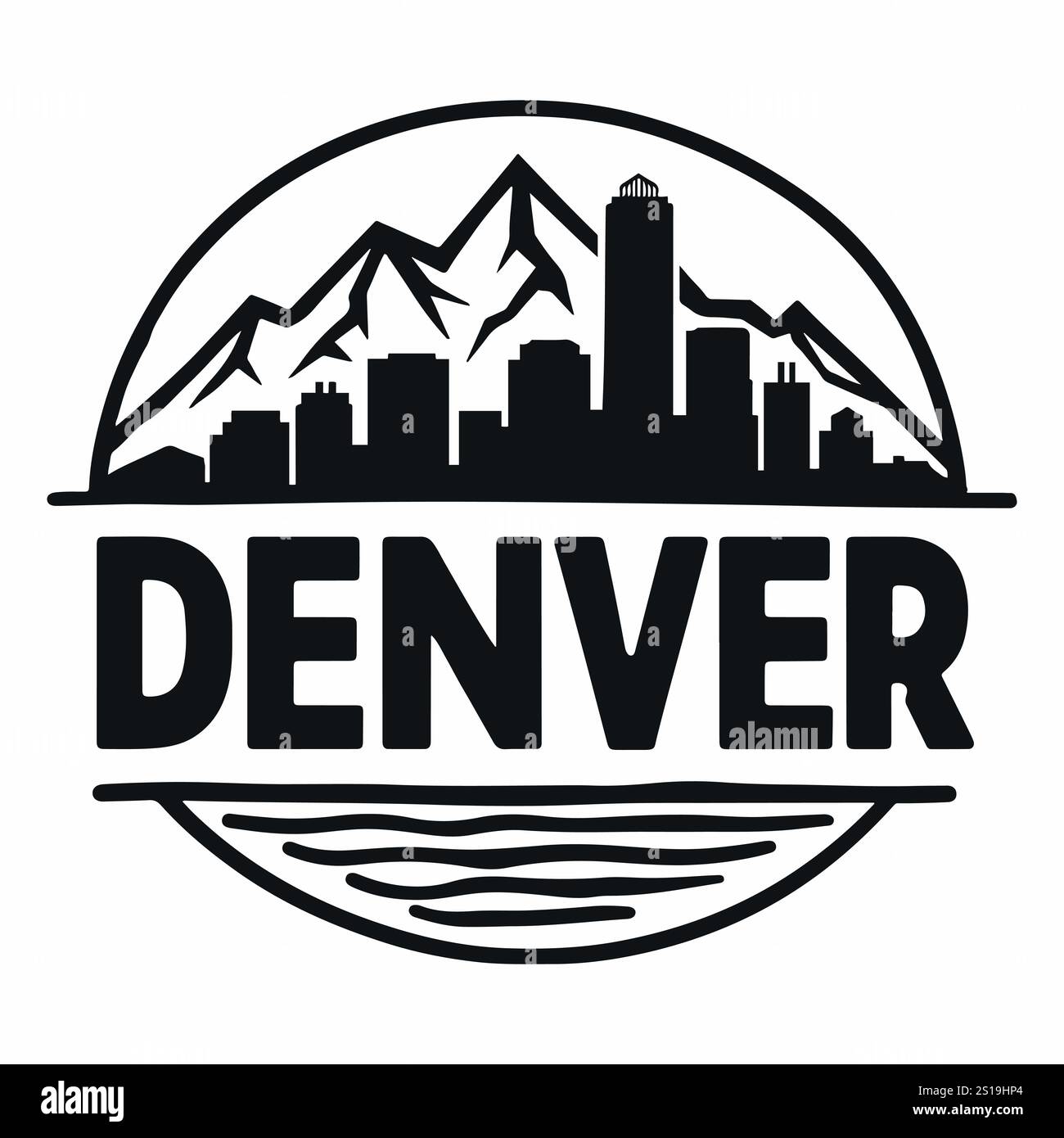 Downtown denver mountains Stock Vector Images - Alamy