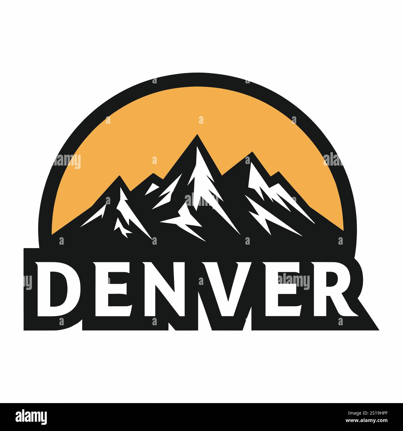 Colorado mountains snow peaks Stock Vector Images - Alamy