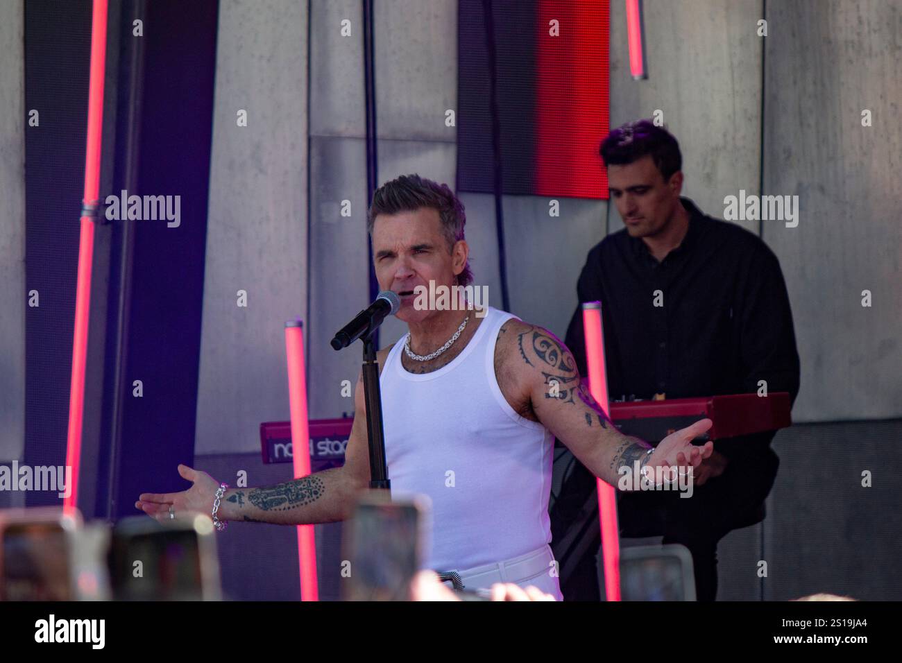 Melbourne, Australia. 02nd Jan, 2025. Robbie Williams performing for ...