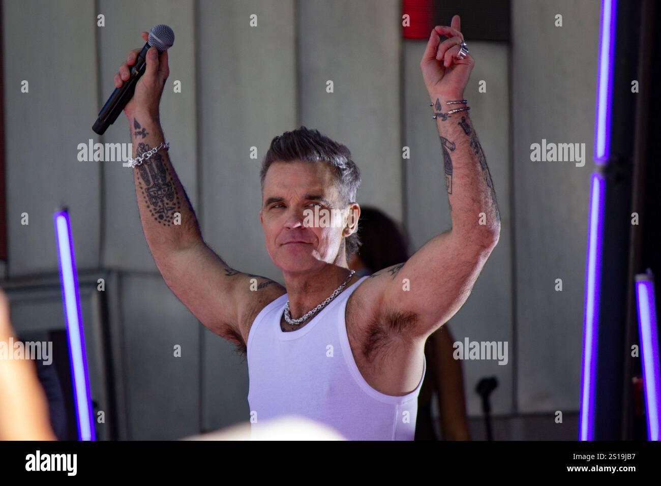 Melbourne, Australia. 02nd Jan, 2025. Robbie Williams performing for ...