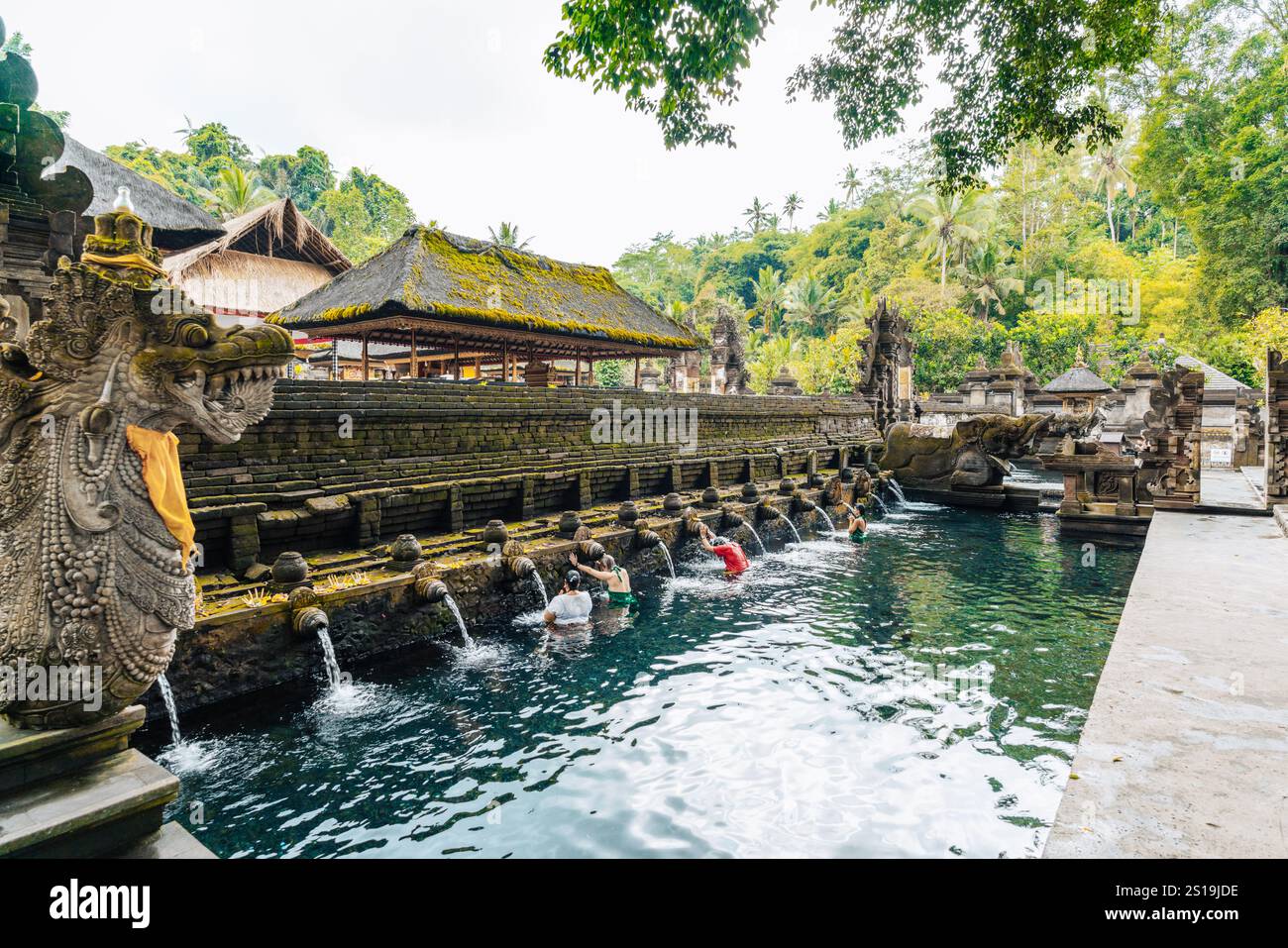 Purification Ritual At The Holy Water Temple, Ubud, Bali, Indonesia ...