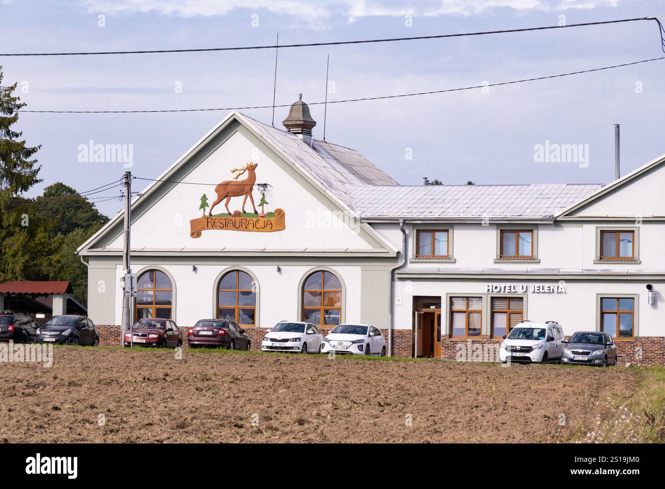HAVIROV, CZECH REPUBLIC - OCTOBER 12, 2023: Hotel u Jelena restaurant ...