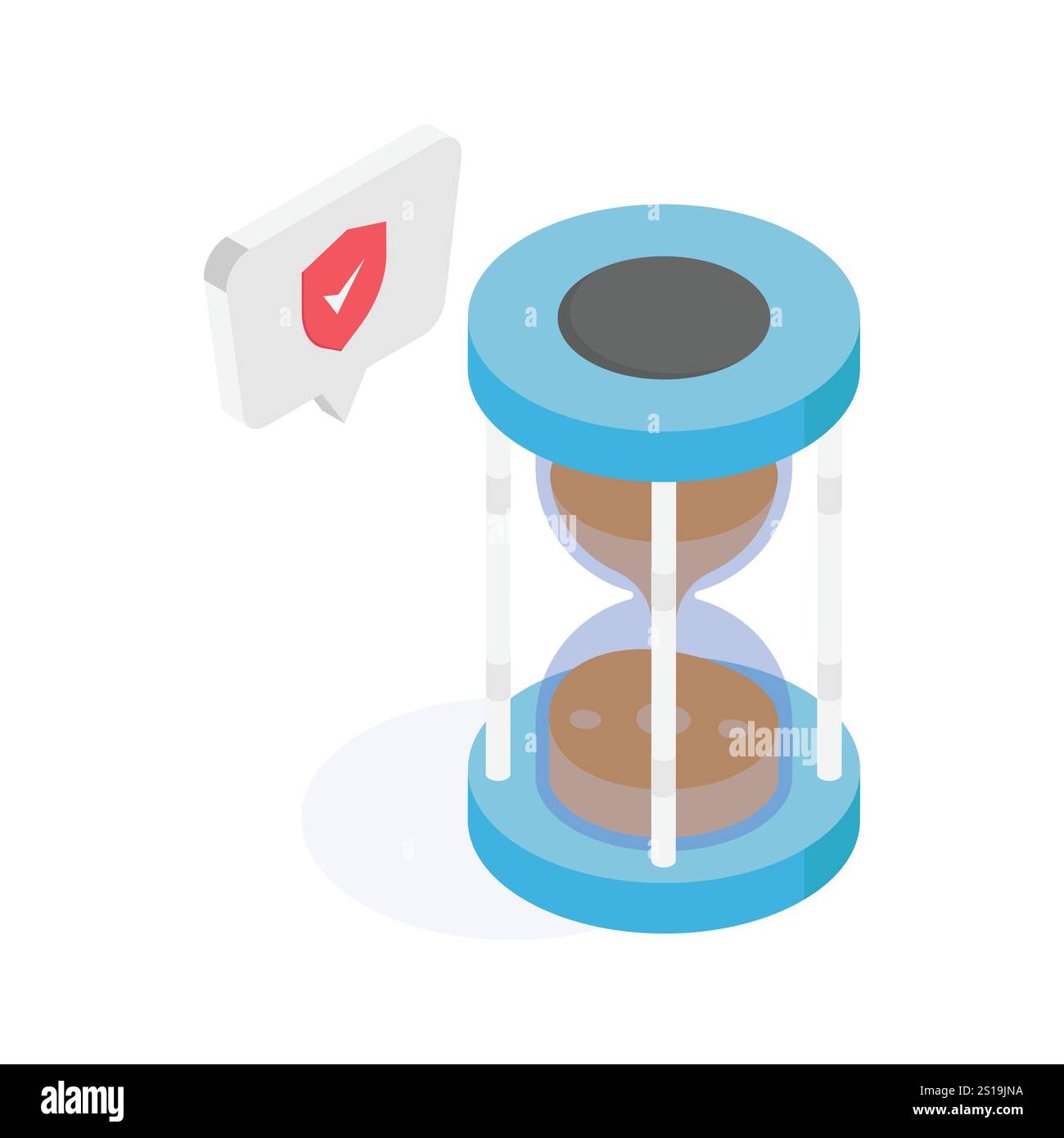 Shield with clock, protection time, warranty period icon design ...