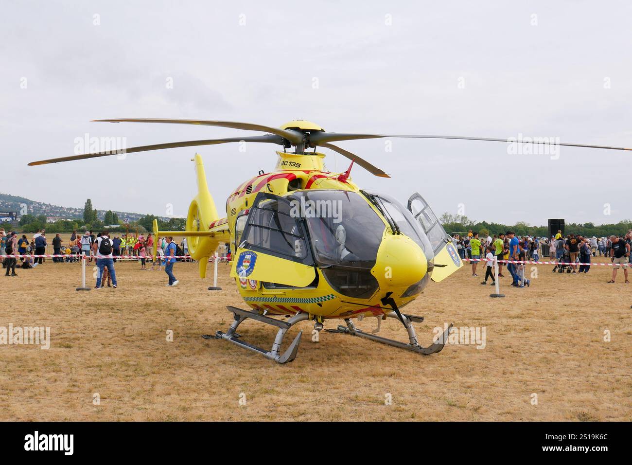 Yellow utility helicopter in flight hi-res stock photography and images ...