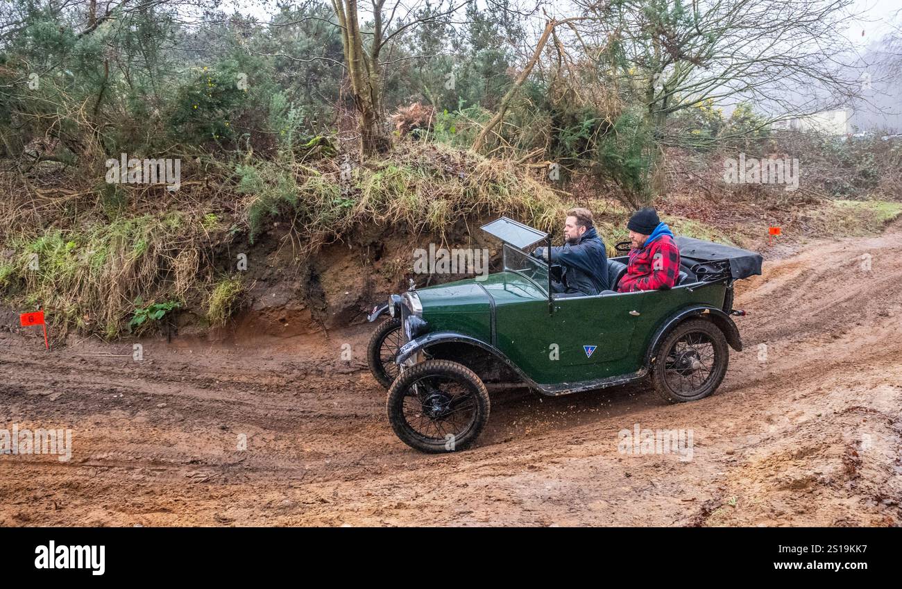 The Pre War Austin 7 car club members taking part in the Dave Wilcox ...