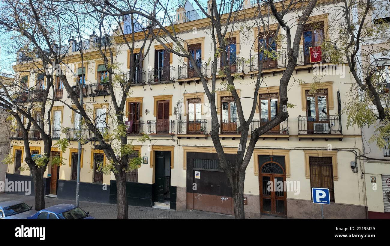 Old Residential Building in Seville, Spain Stock Photo - Alamy