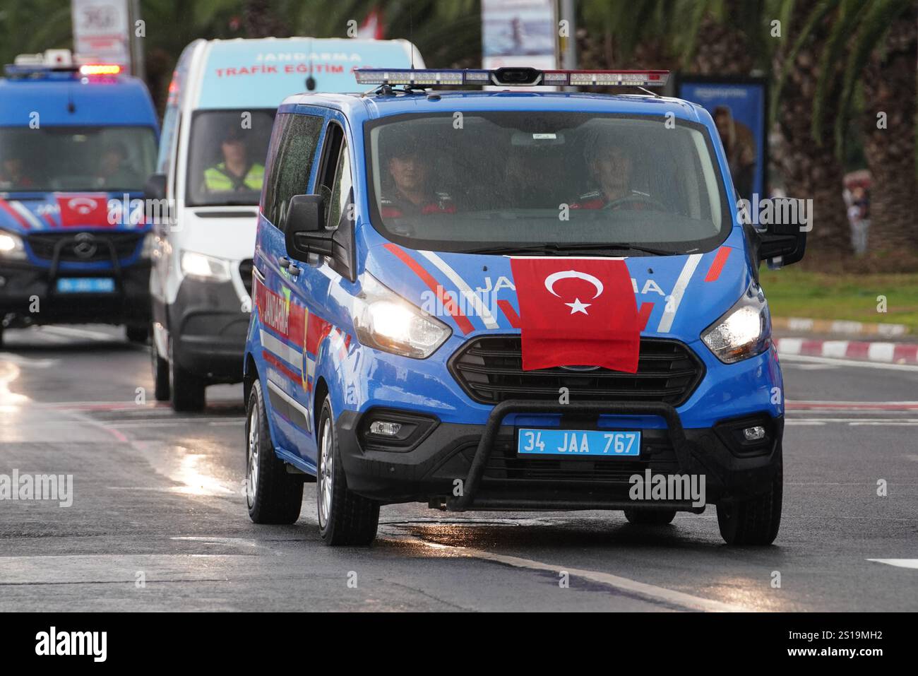 ISTANBUL, TURKIYE - AUGUST 30, 2024: Gendarmerie vehicles parade during ...