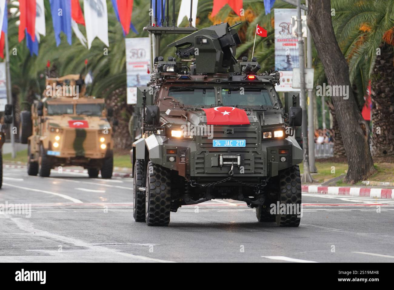 ISTANBUL, TURKIYE - AUGUST 30, 2024: Gendarmerie vehicles parade during ...