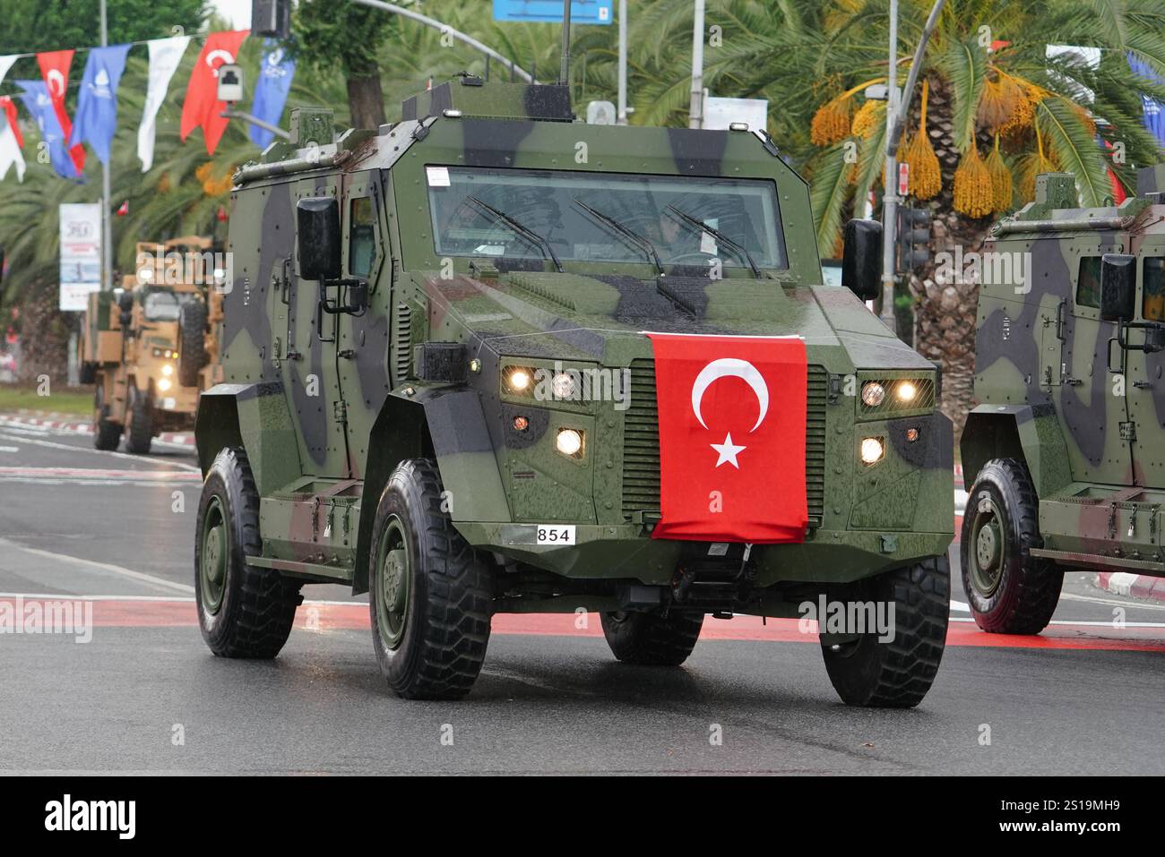 ISTANBUL, TURKIYE - AUGUST 30, 2024: Military vehicles parade during ...