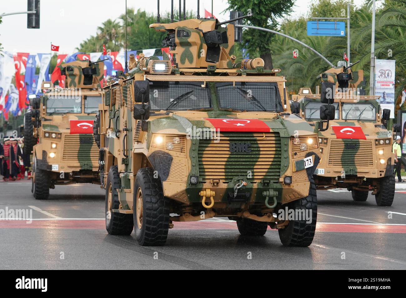 ISTANBUL, TURKIYE - AUGUST 30, 2024: Military vehicles parade during ...