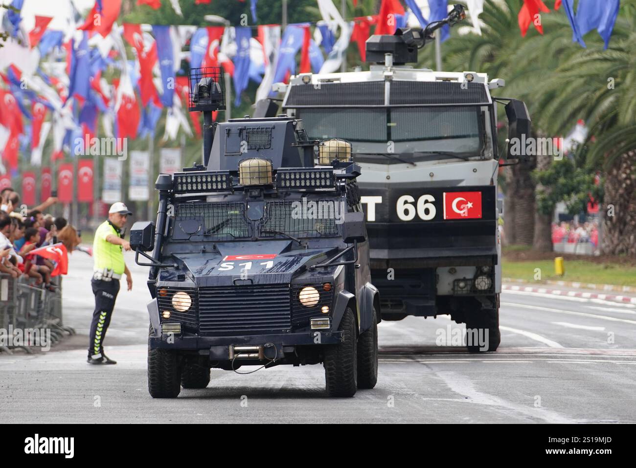 ISTANBUL, TURKIYE - AUGUST 30, 2024: Police vehicles parade during ...