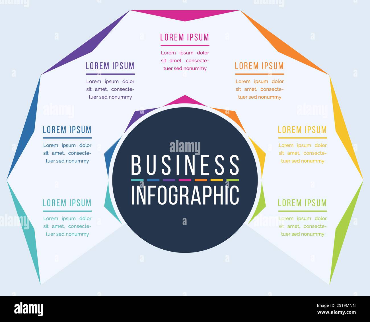 7 Steps business Infographic design 7 steps, objects, elements or ...