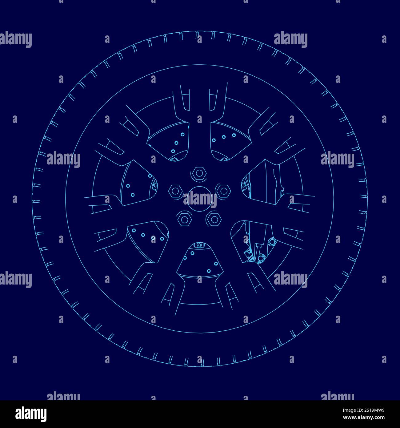 Blue circular frame in Stock Vector Images - Alamy