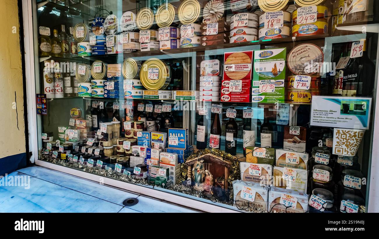 Traditional Local Store Selling Oversized Canned Fish Stock Photo - Alamy