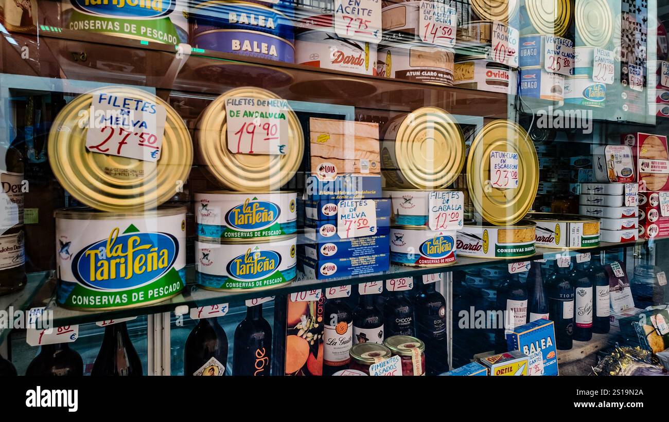Traditional Local Store Selling Oversized Canned Fish Stock Photo - Alamy