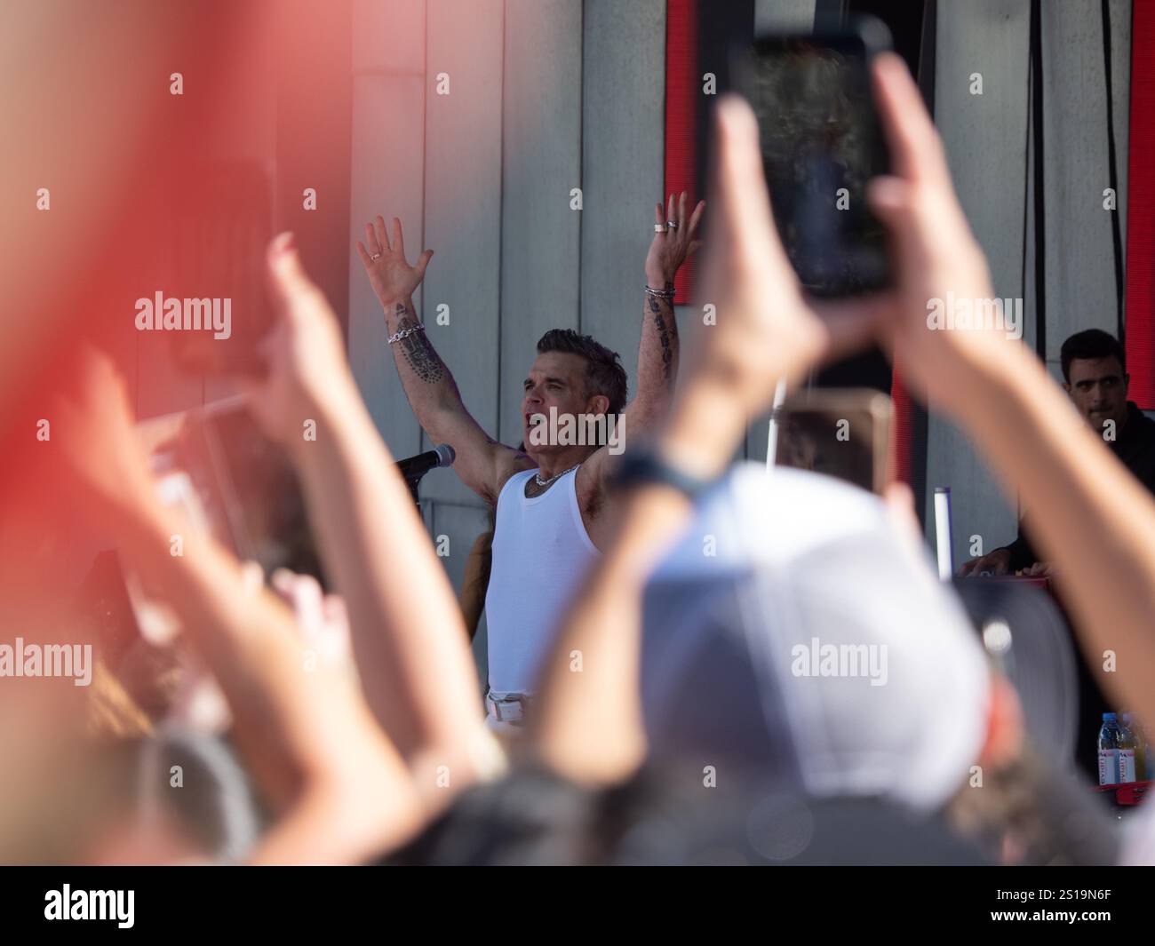 Melbourne, Australia. 02nd Jan, 2025. Williams is seen on stage. Robbie ...