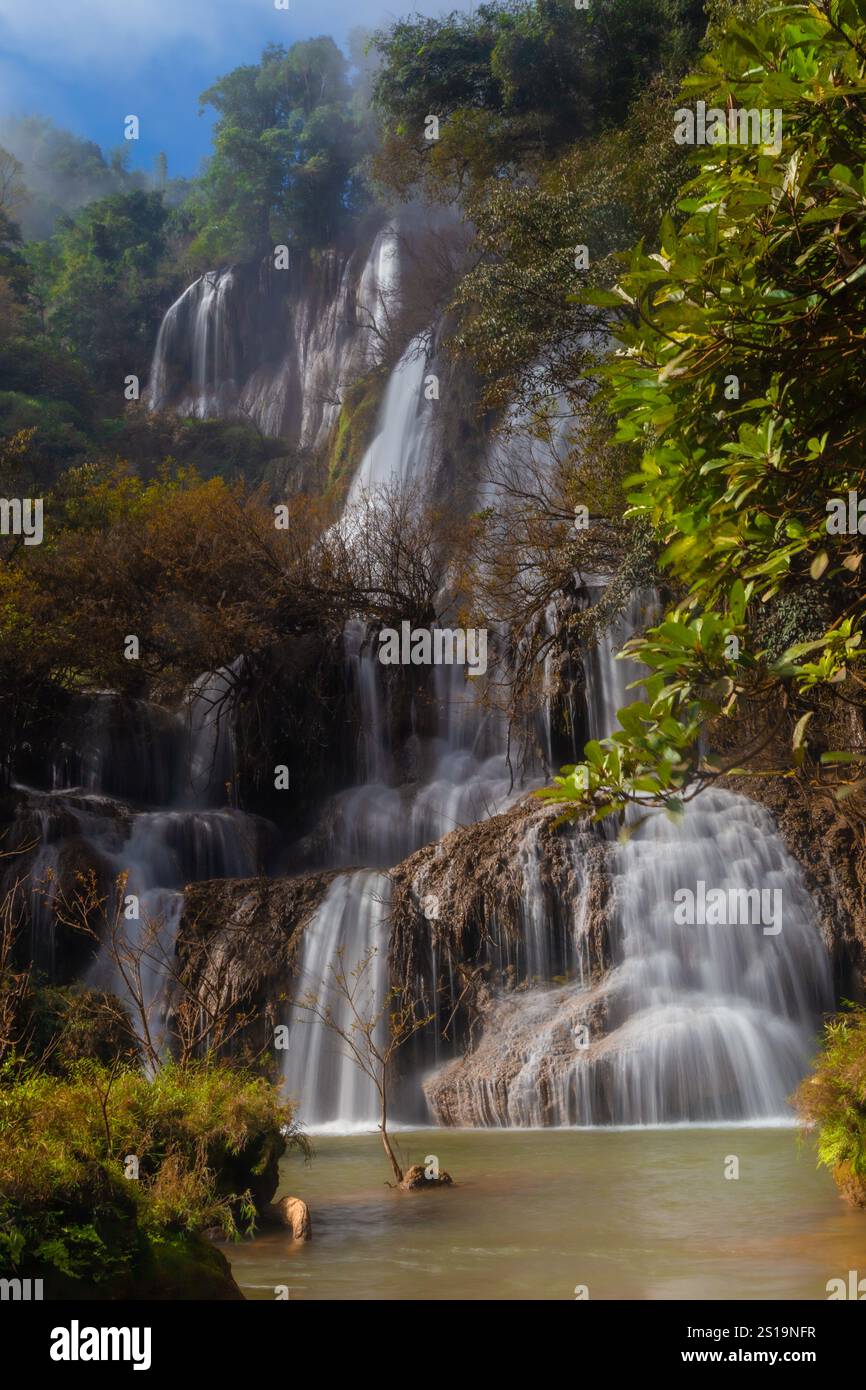Thi Lo Su Waterfall is the largest waterfall in Tak Province, Thailand ...