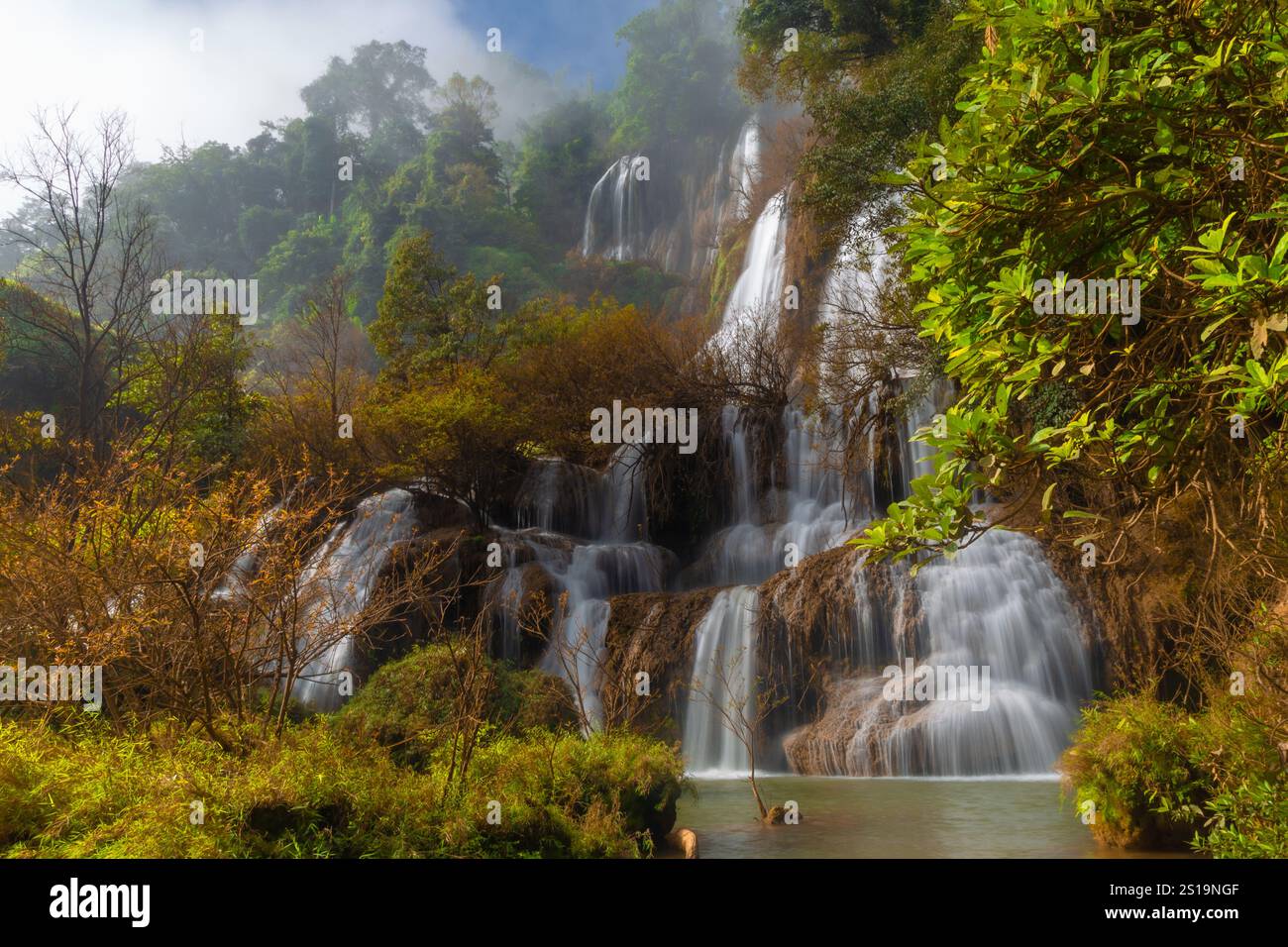 Thi Lo Su Waterfall is the largest waterfall in Tak Province, Thailand ...