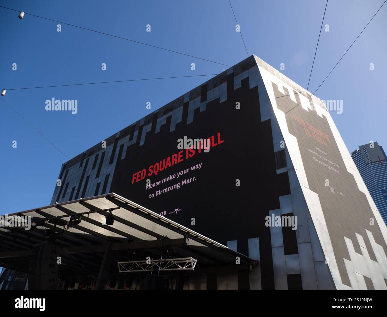 Federation Square reached capacity half an hour before the event was ...