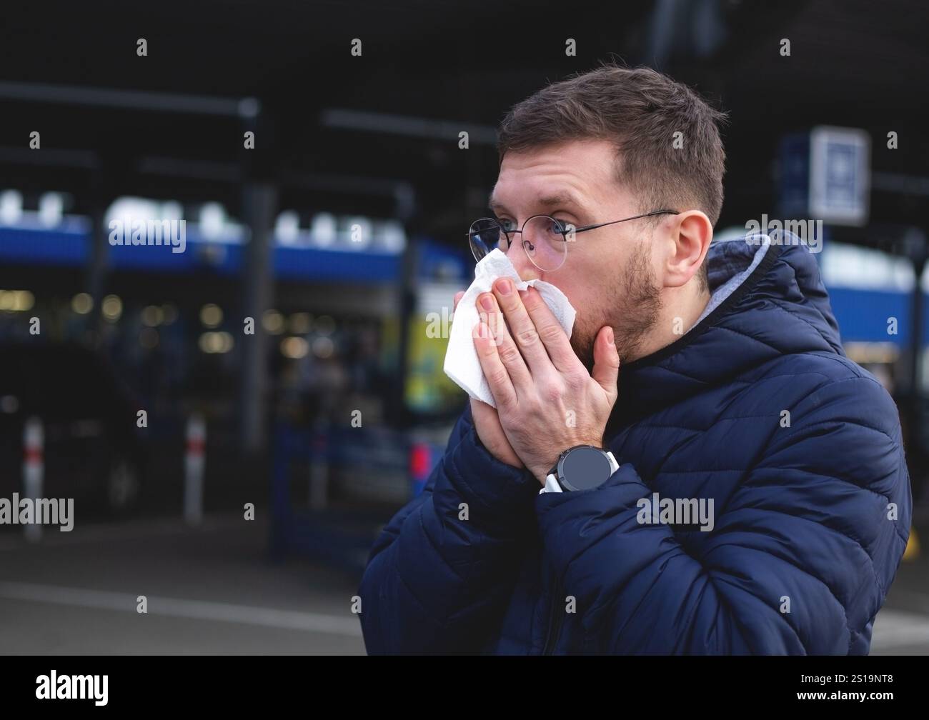 Guy runny nose cold hi-res stock photography and images - Alamy