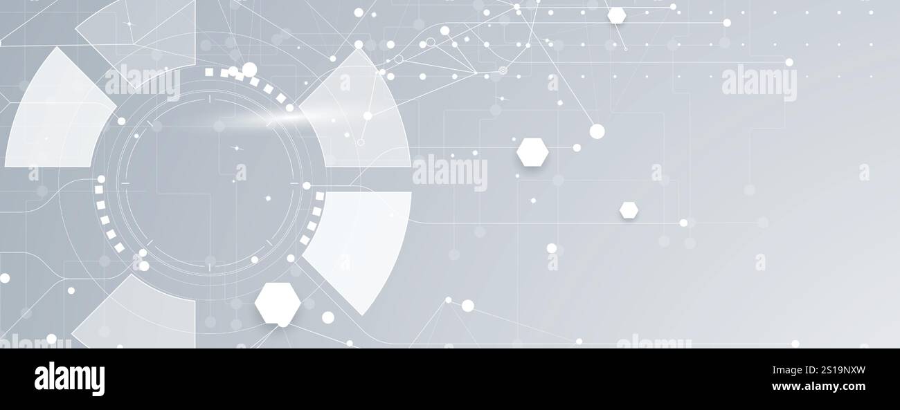 Technology Network Vector Background.. Science and technology ...