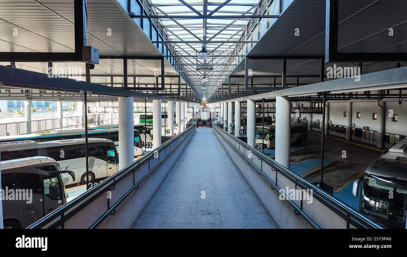 The interior of Estación de Autobuses Plaza de Armas bus station in ...
