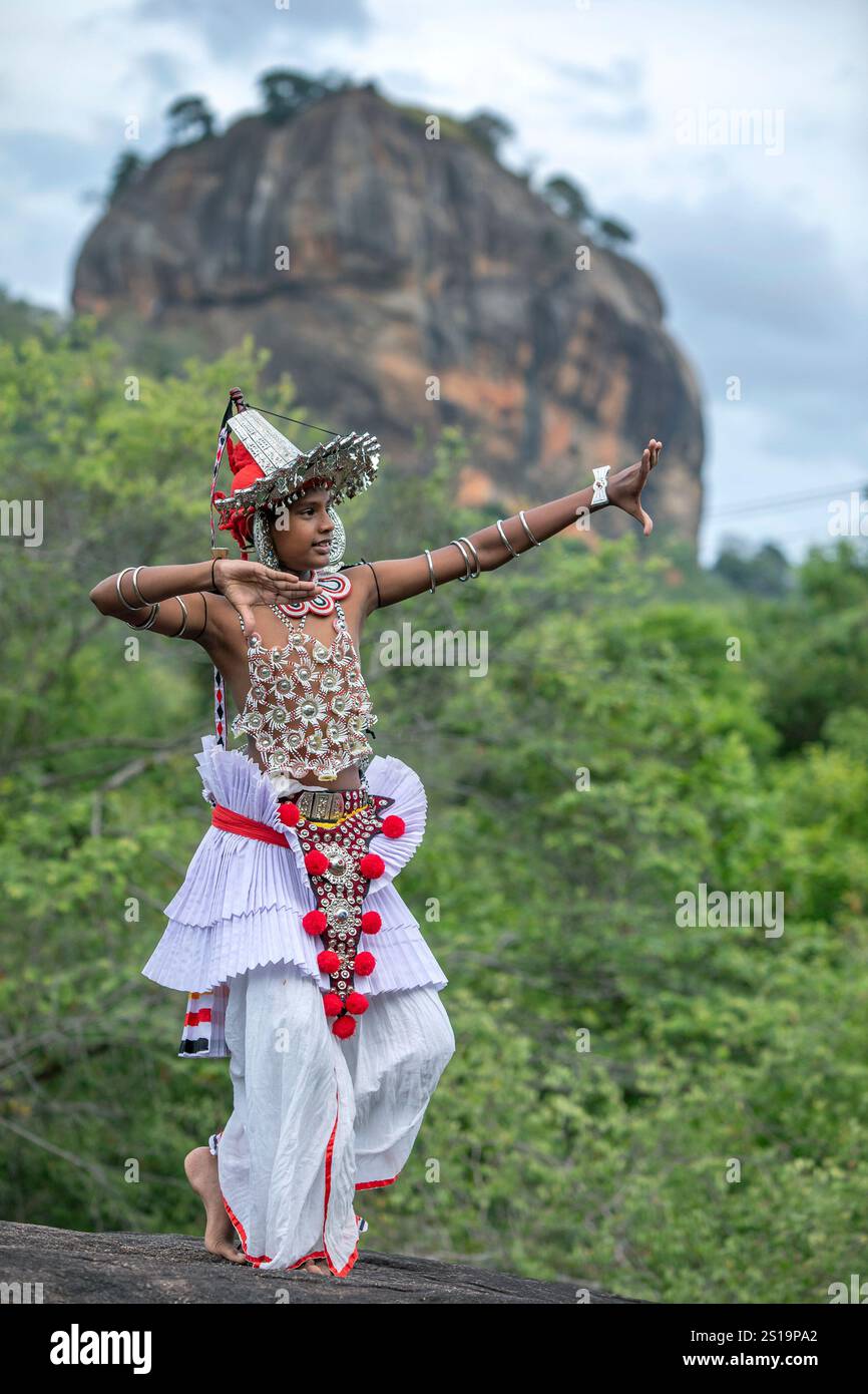 SIGIRIYA, SRI LANKA - JULY 16, 2024 : A Ves Dancer, also known as a ...