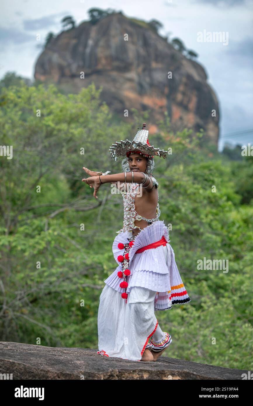 SIGIRIYA, SRI LANKA - JULY 16, 2024 : A Ves Dancer, also known as a ...