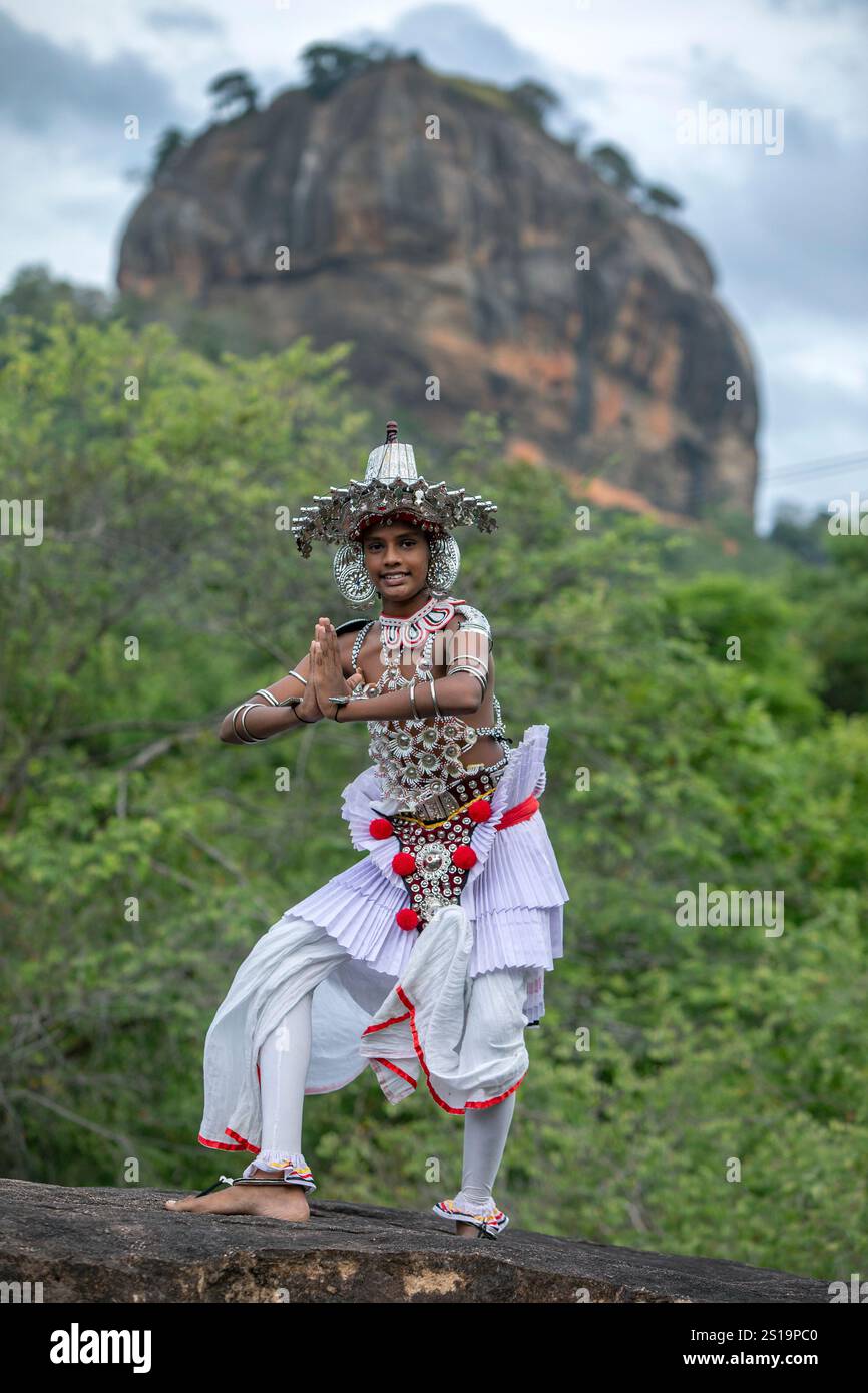 SIGIRIYA, SRI LANKA - JULY 16, 2024 : A Ves Dancer, also known as a ...