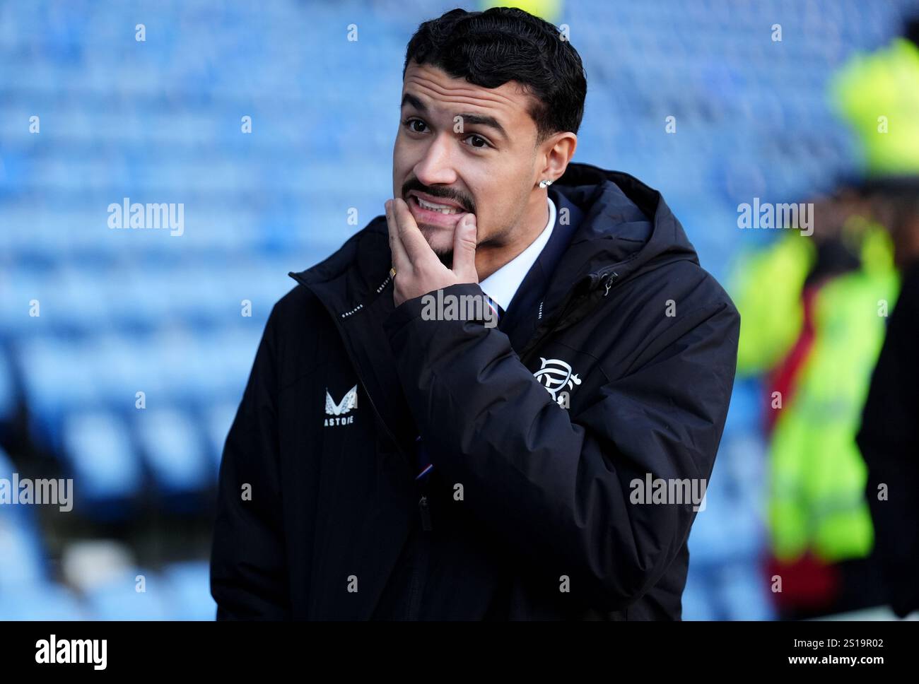 Rangers' Jefte arrives before the William Hill Premiership match at ...