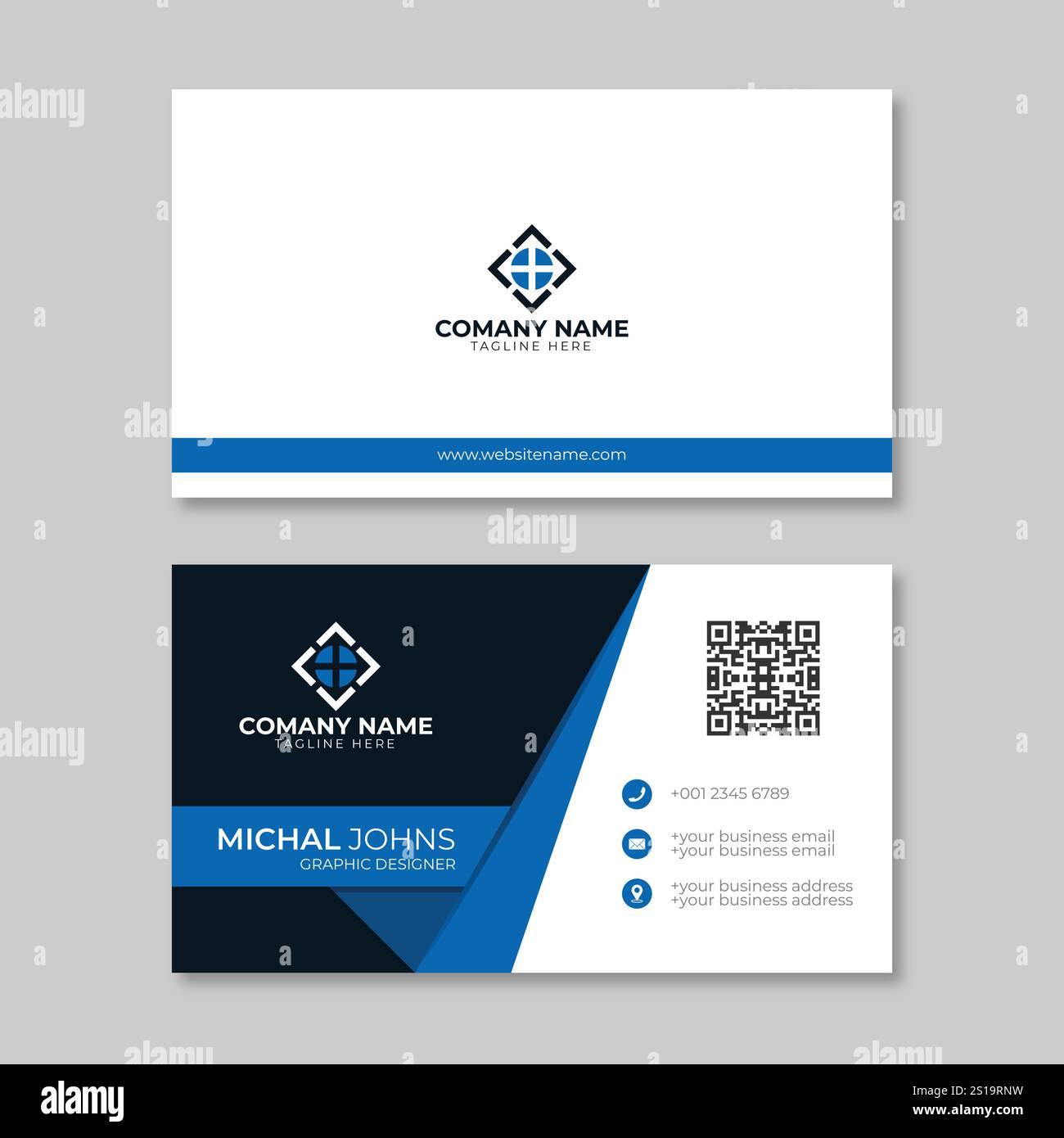 Simple and Clean Modern Business Card Design Stock Vector Image & Art ...