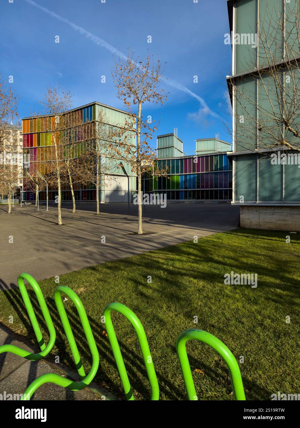 The colorful Museum of Contemporary Art of Castilla and Leon. The MUSAC ...