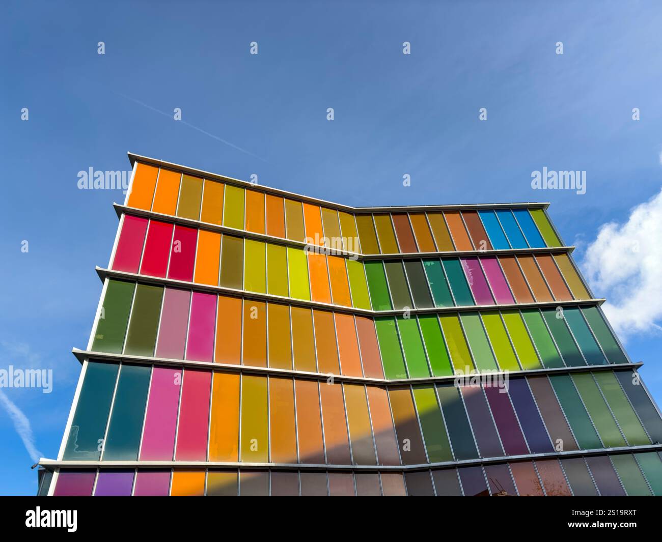 The colorful Museum of Contemporary Art of Castilla and Leon. The MUSAC ...