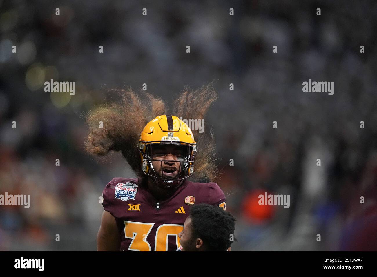 Arizona State place kicker Ian Hershey (30) celebrate a missed field ...