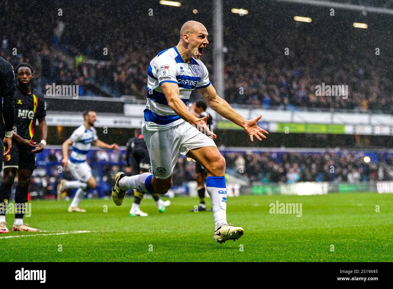 Queens Park Rangers' Michael Frey celebrates scoring their side's first ...