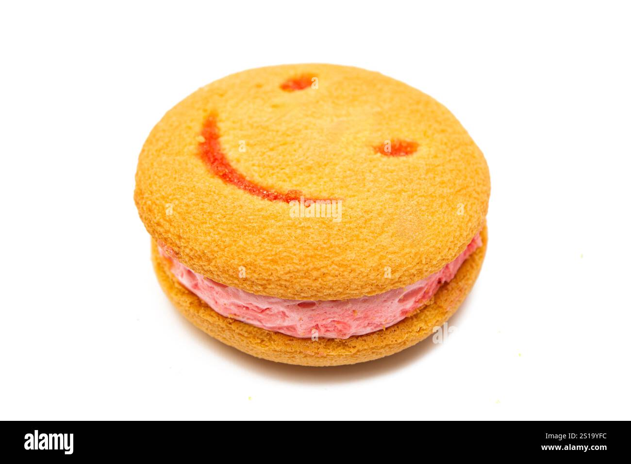 smiley cookies isolated on white background Stock Photo - Alamy