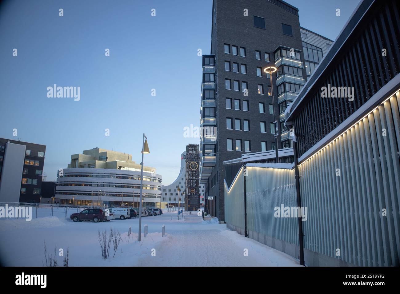 December 16, 2024. Kiruna New city center and residential area ...