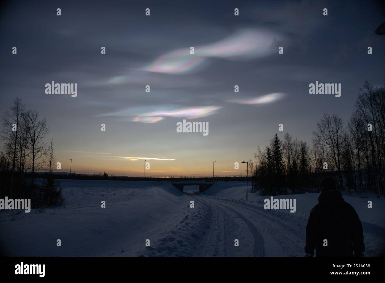 Polar stratospheric cloud, also known as nacreous clouds from nacre, or mother of pearl, due to ...