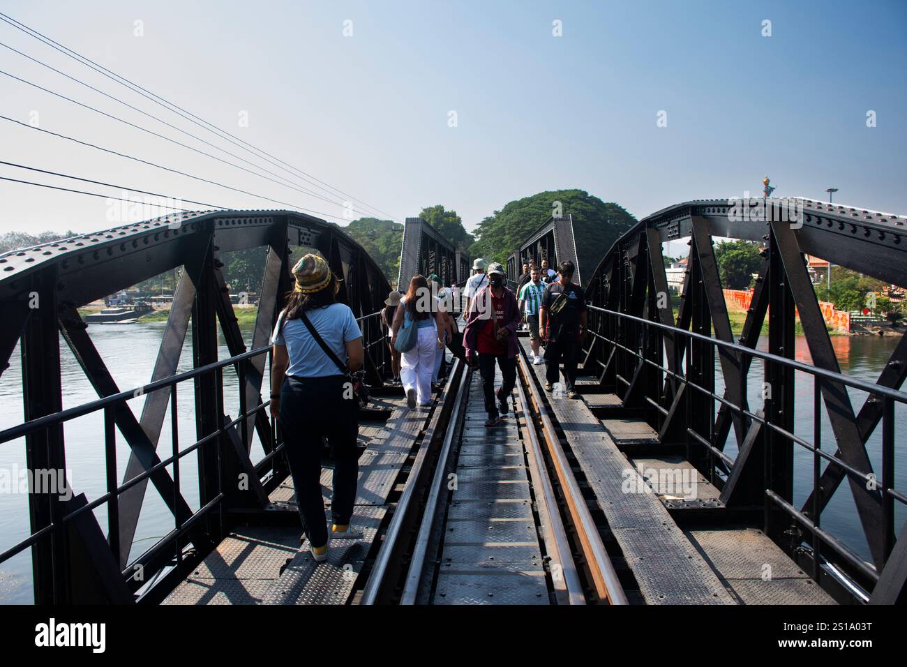 Steel railway bridge over river kwai of landmarks memorial historical ...