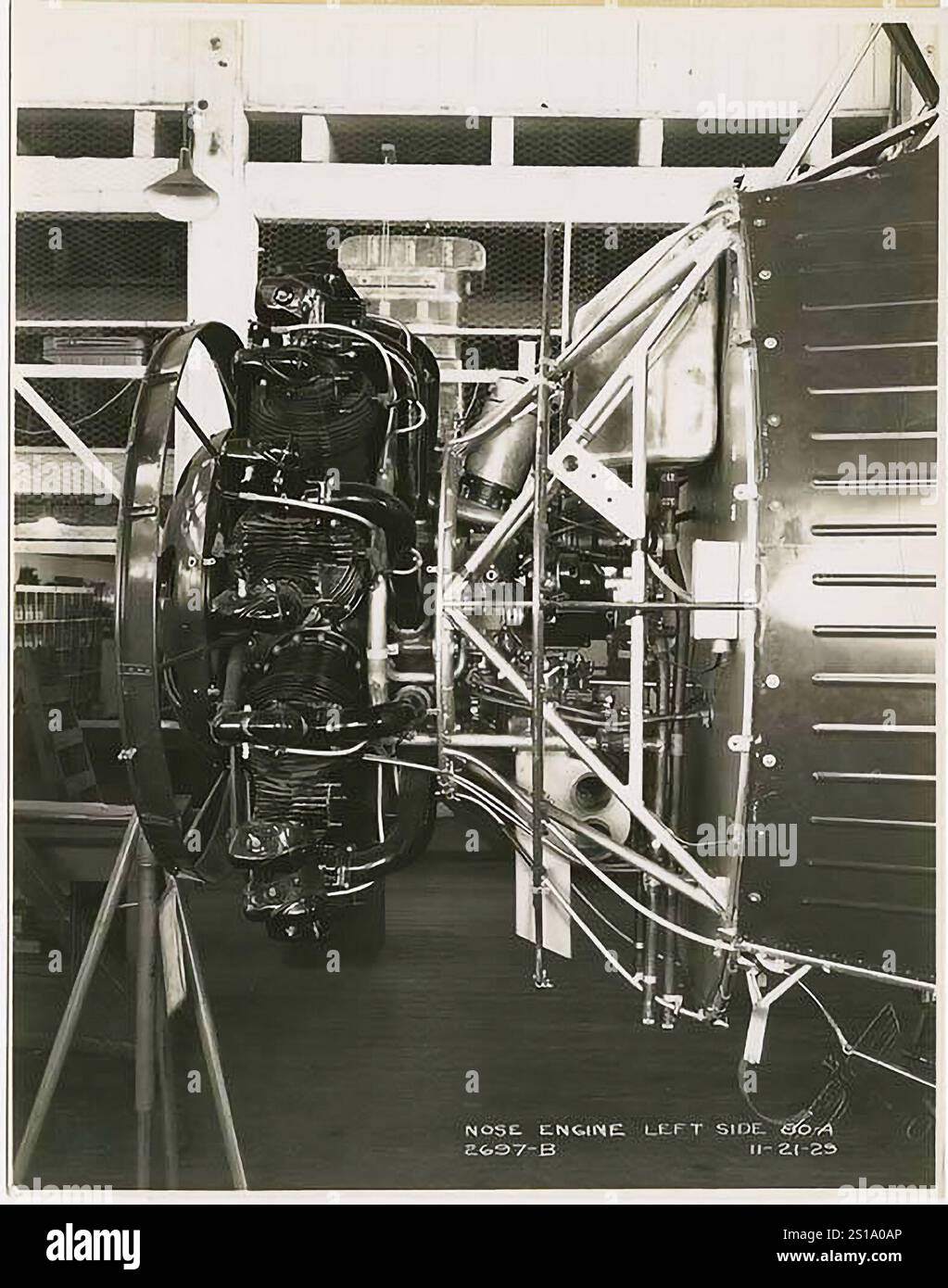 Boeing Model 80-A nose engine at Boeing plant, Seattle, November 21 ...