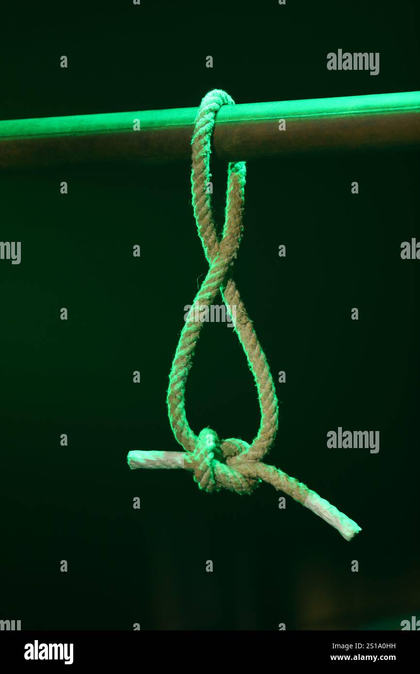 Rope at Indian Police third degree room Stock Photo - Alamy