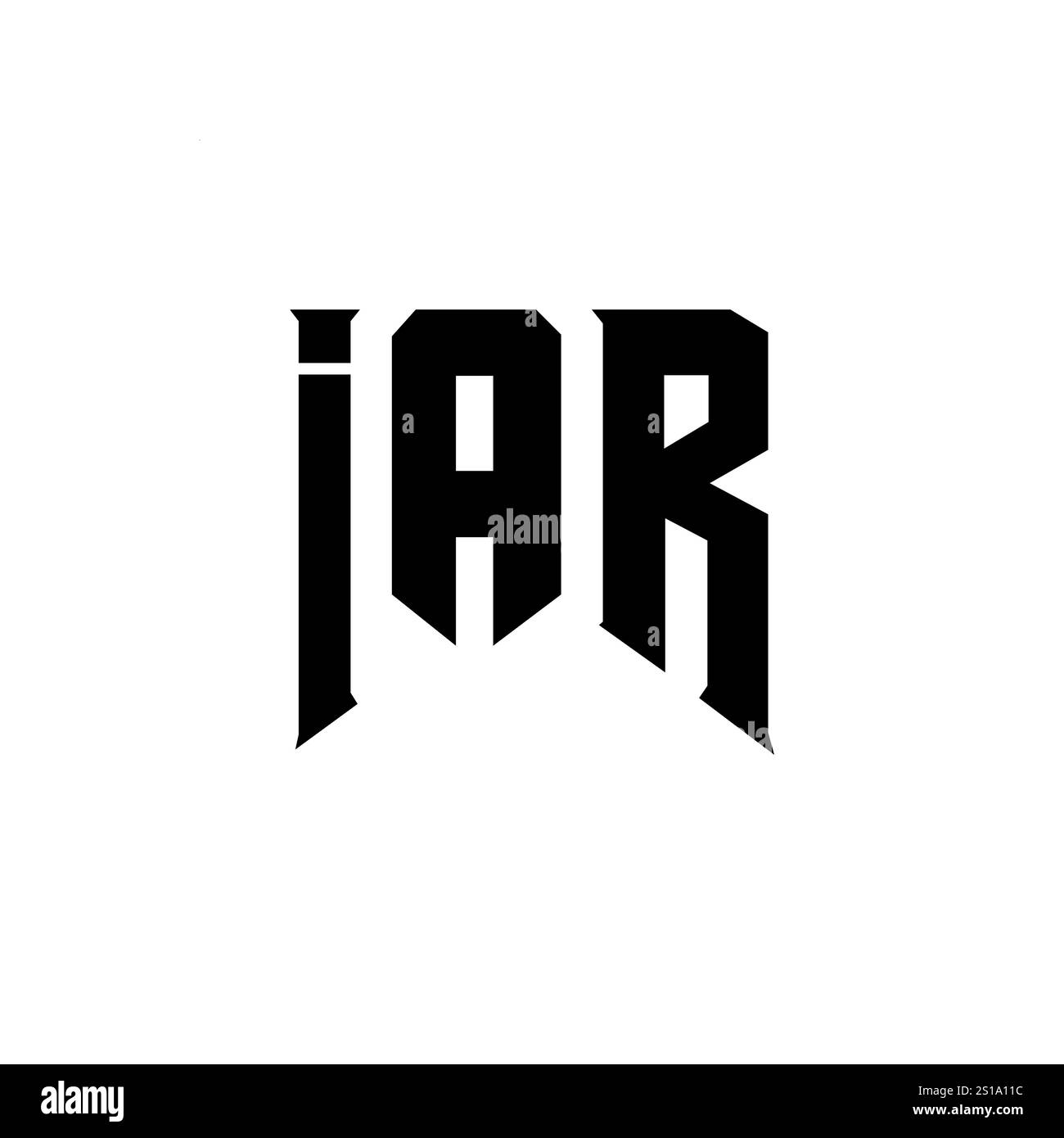 IAR letter logo design for technology company. IAR logo design black and white color combination ...