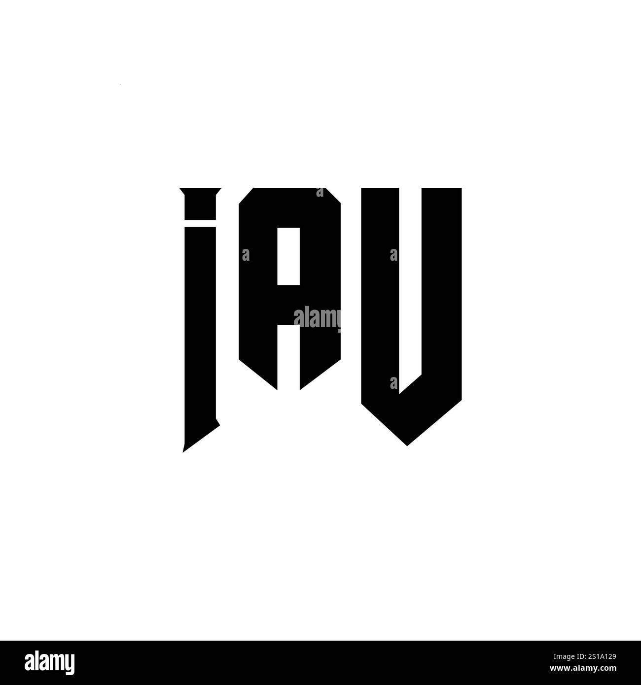 IAU letter logo design for technology company. IAU logo design black ...