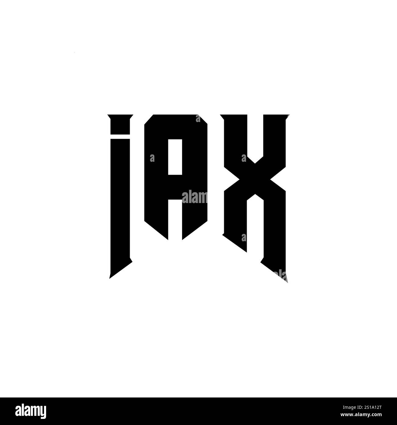 IAX letter logo design for technology company. IAX logo design black and white color combination ...