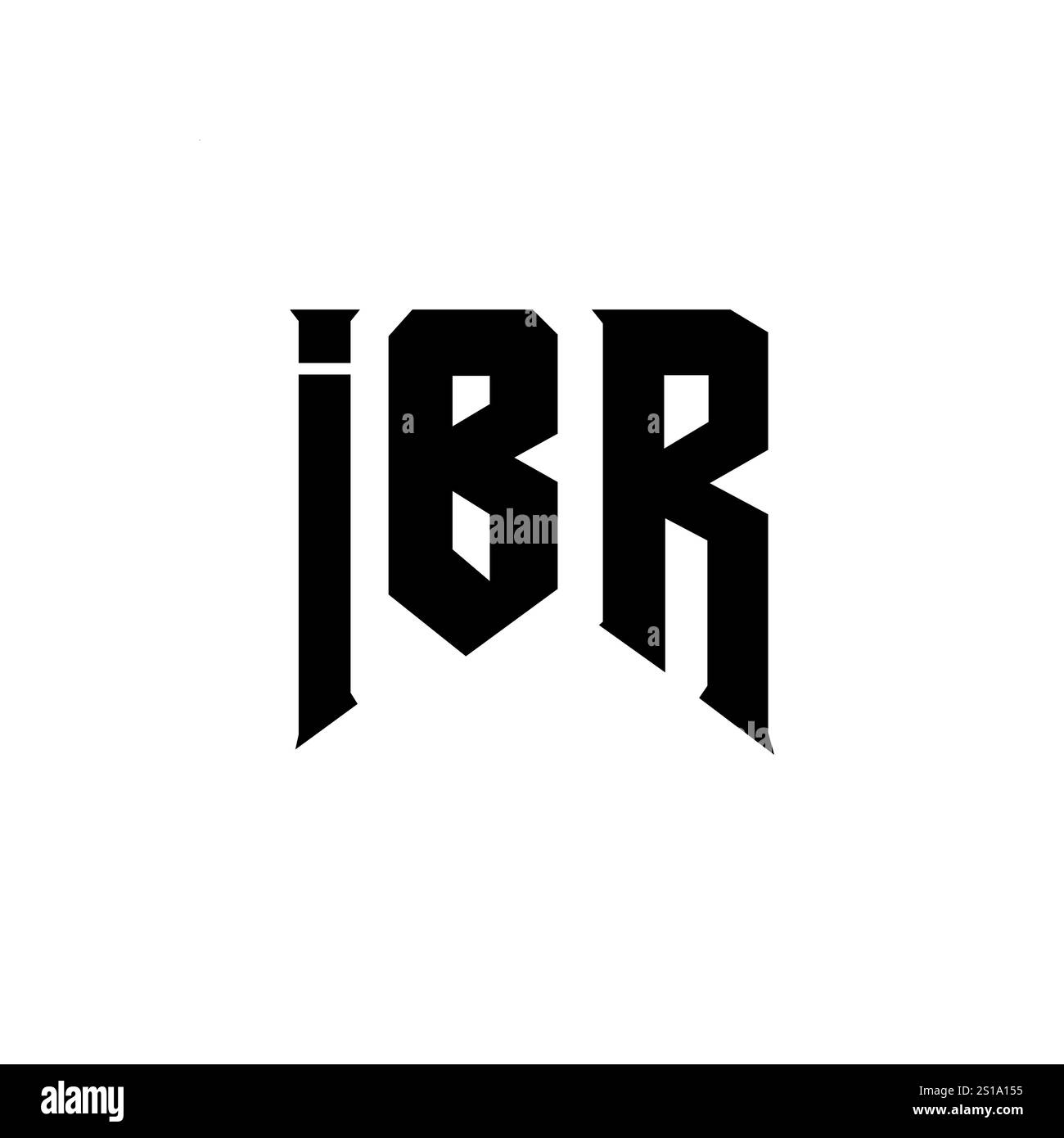 IBR letter logo design for technology company. IBR logo design black ...