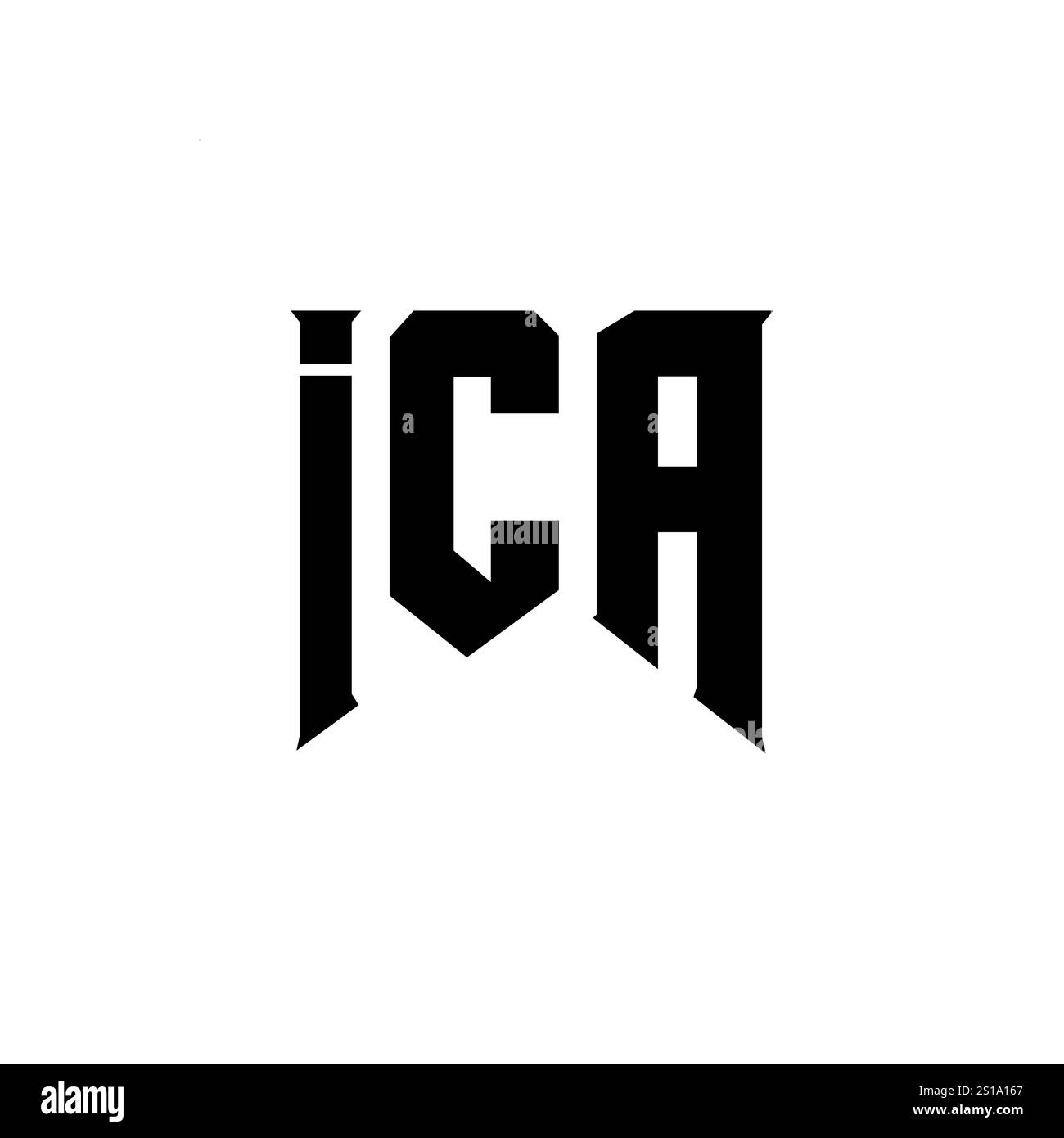 ICA letter logo design for technology company. ICA logo design black ...